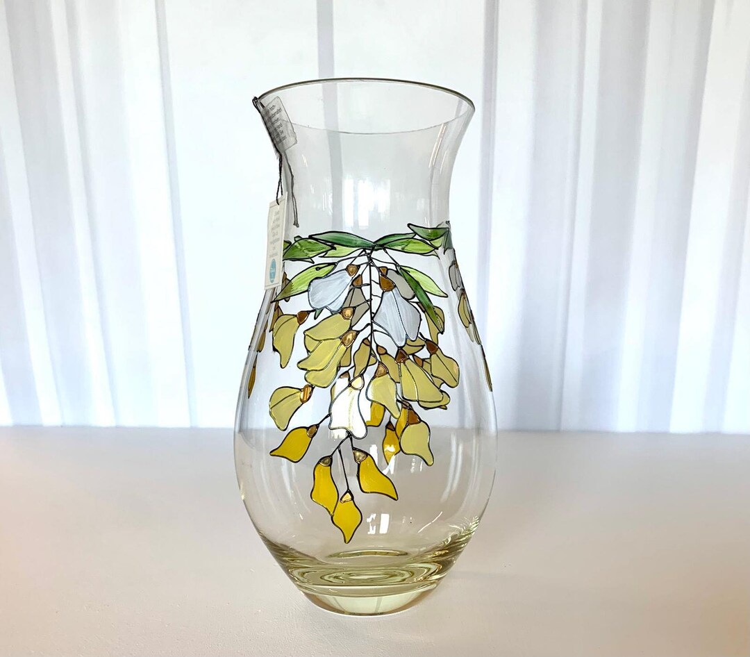 Vintage Paul Nagel Handpainted Glass Vase Tiffany Series Germany Nagel ...
