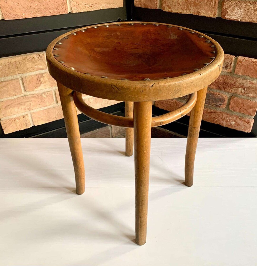 Thonet Style Bentwood Stool, Shoemaker Wooden Stool,handmade Bentwood ...