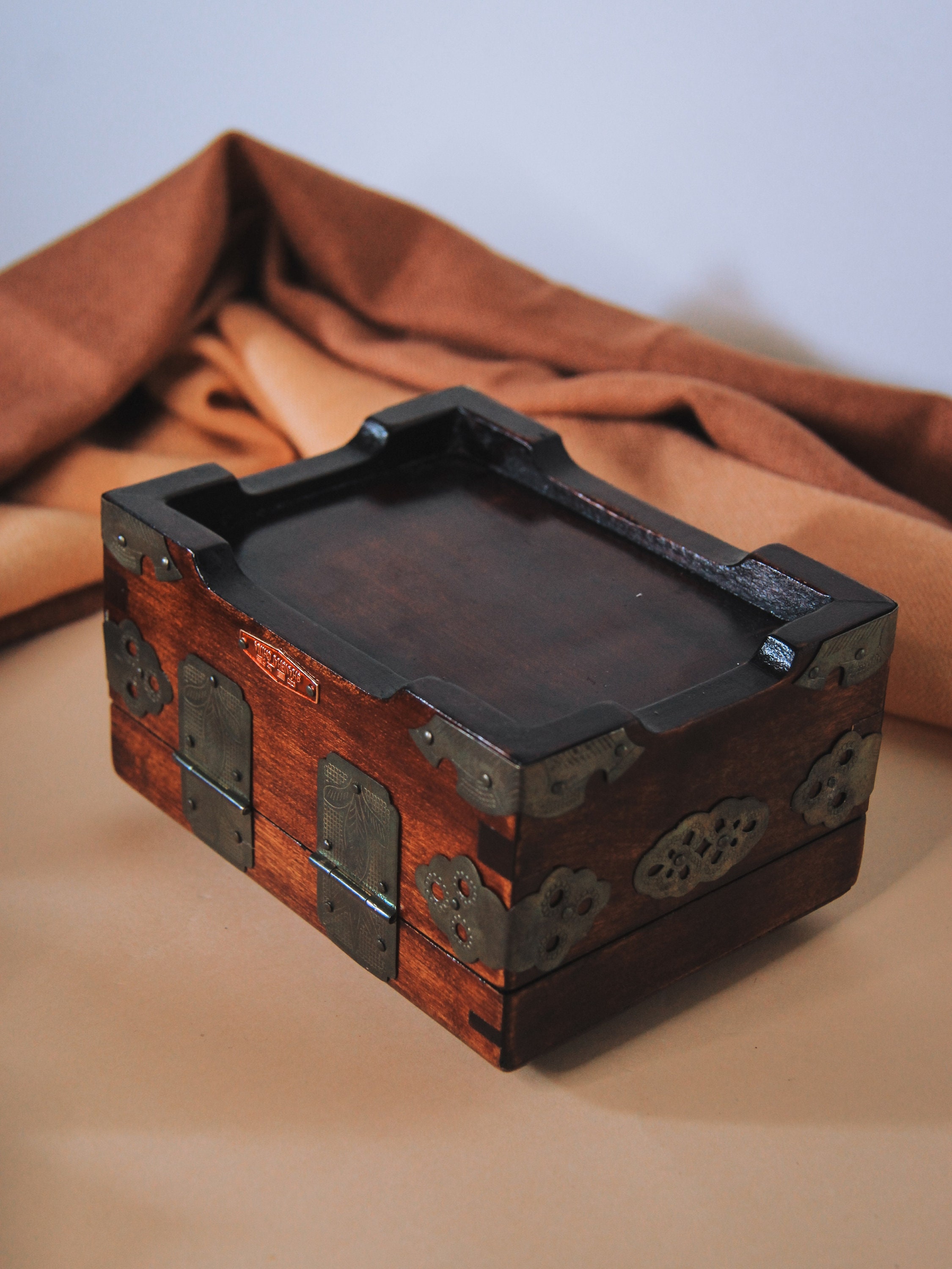 Vintage Chinese Trinket Box, Old Chinese Wooden Box for Jewerly ...