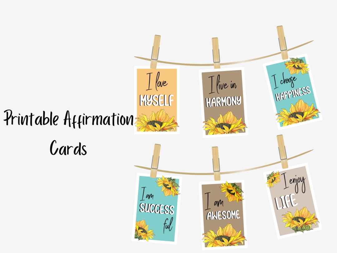 Positive Affirmation Cards, Printable Cards, Daily Affirmation Cards, I ...