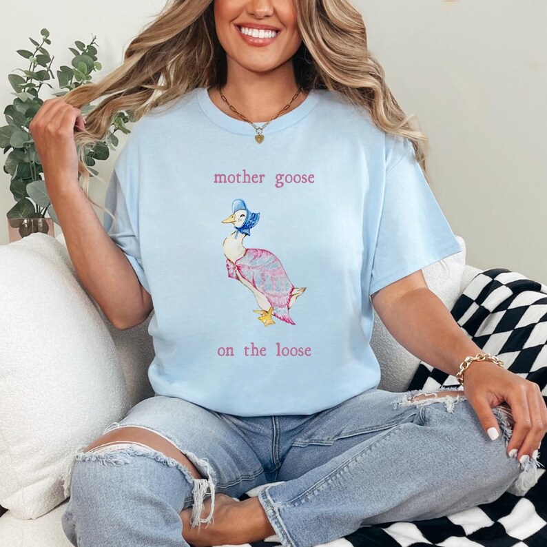 Mother Goose on the Loose Tshirt, Cute Nursery Rhyme Tee, Silly Animal ...