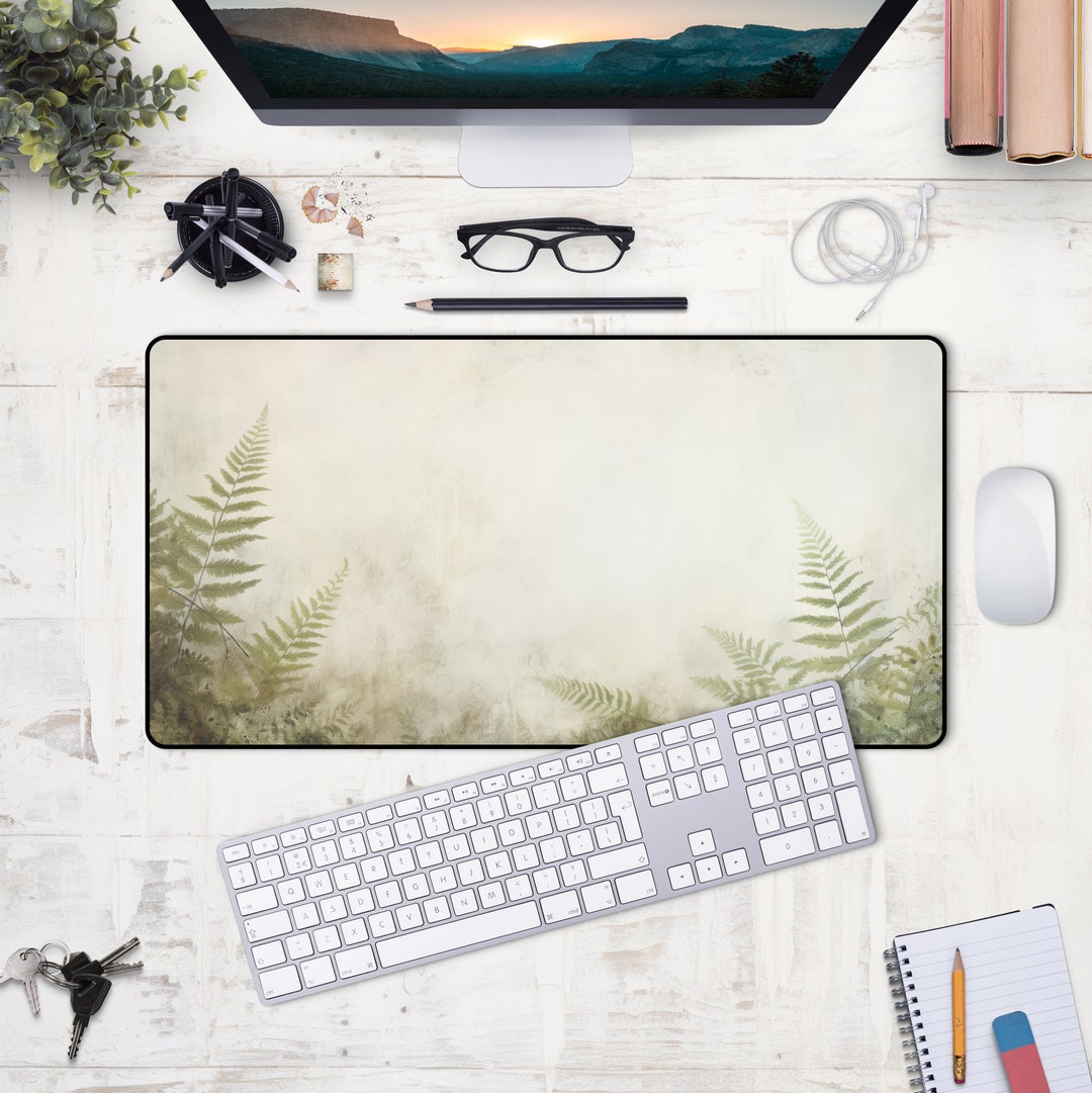 Desk Mat Fern: Premium Desk Mat With Green Nature Design - Etsy