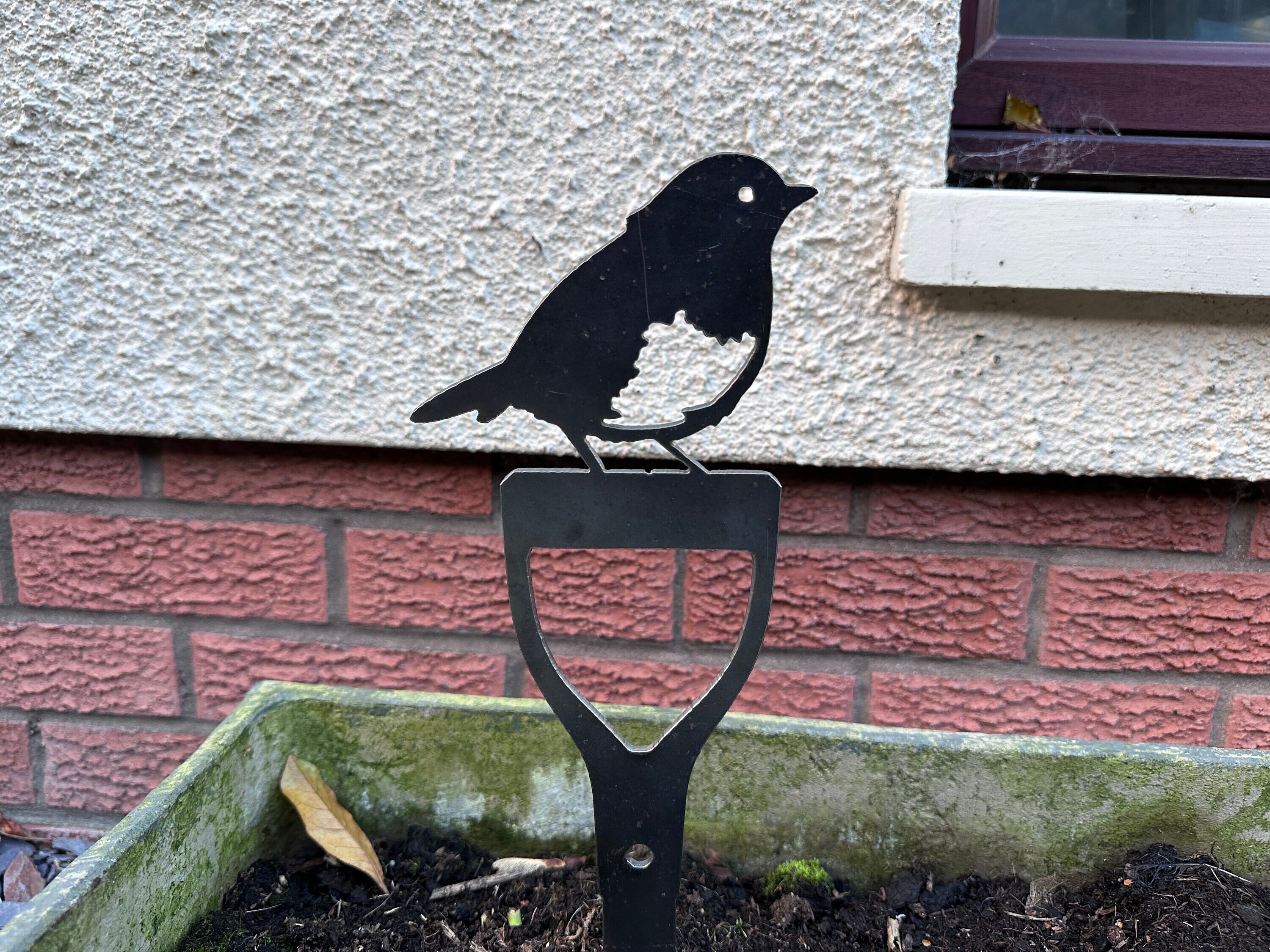 Metal Robin on a Shovel Handle | Bird Watcher's Gift, Housewarming Gift ...