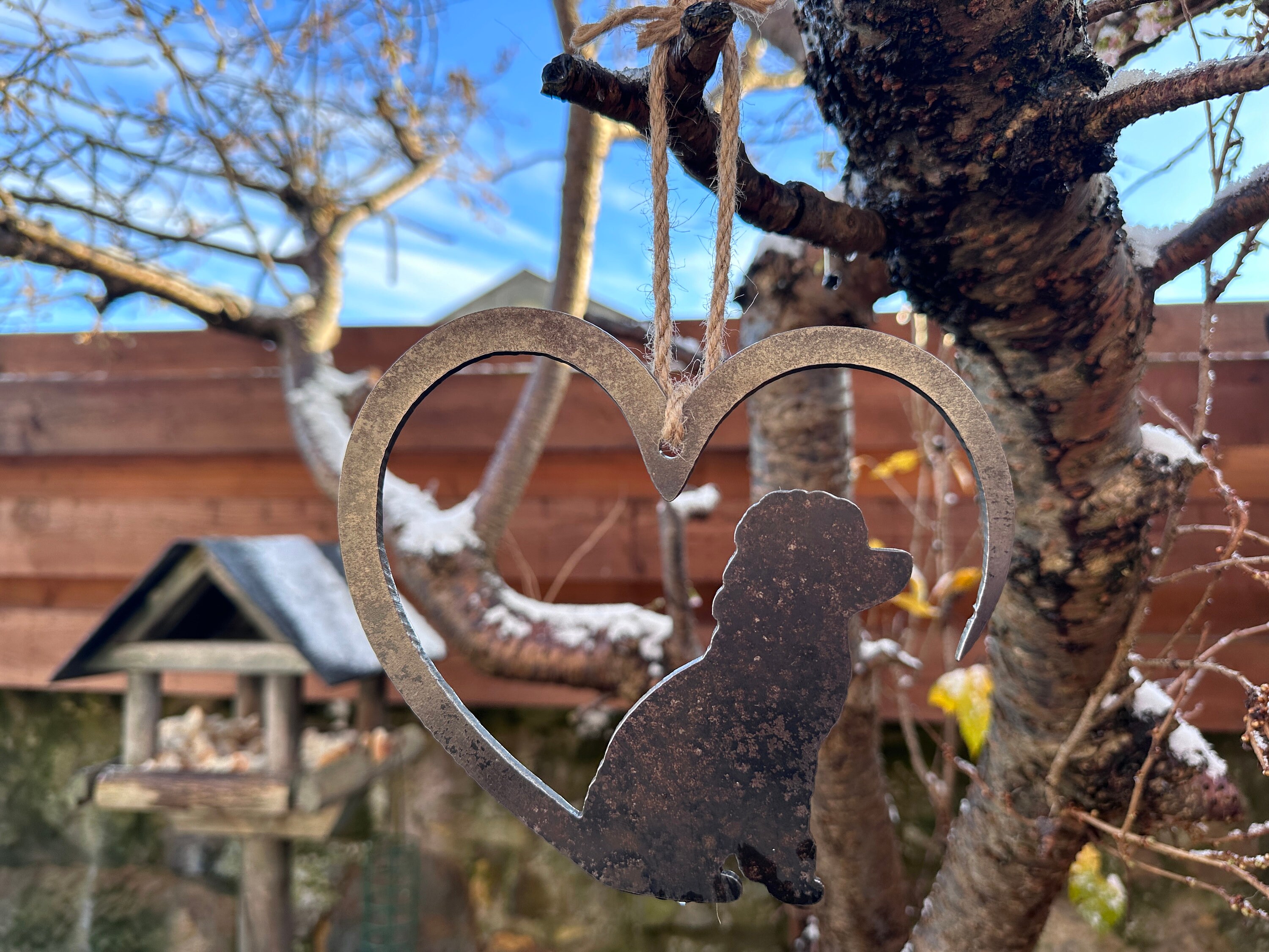 Metal Poodle Dog Love Heart | Unique Pet Decor, Housewarming Gift ...