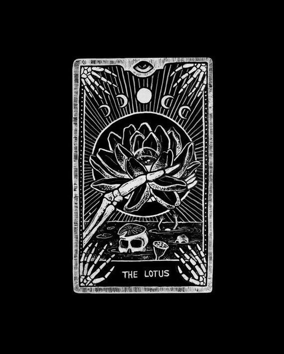 Lotus Tarot Card Print