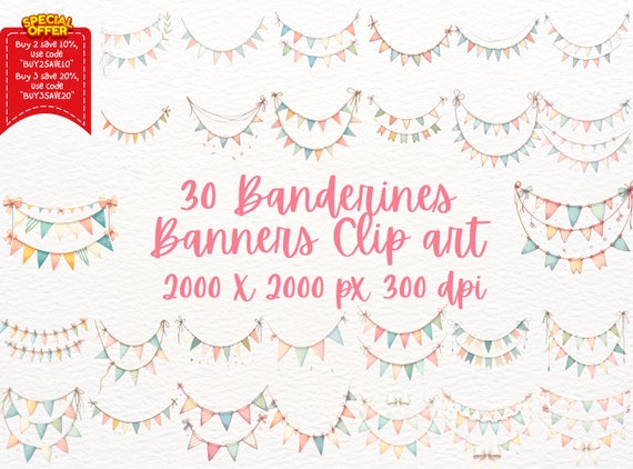 Banderines Pastel Clipart