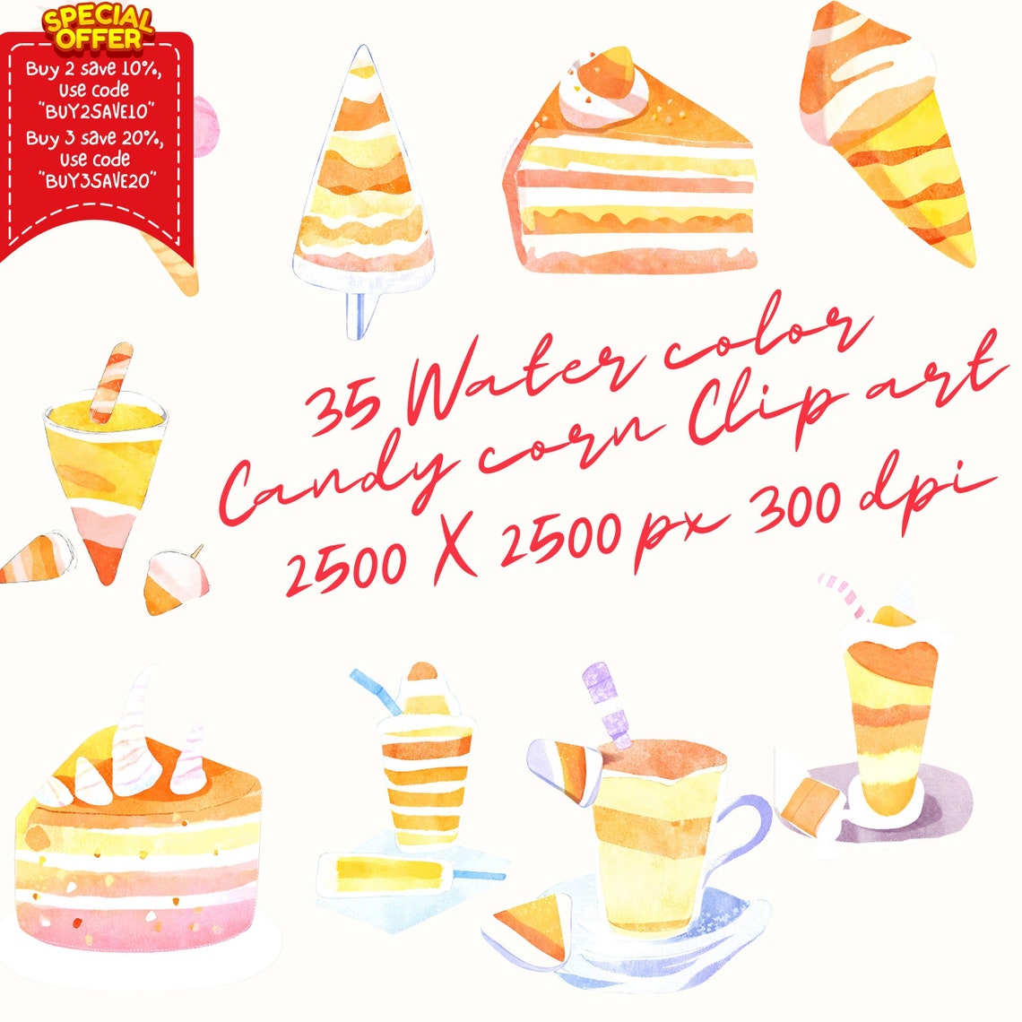 Watercolor Candy Corn Clipart, Candy Corn Clipart, Candy Corn Clip Art ...