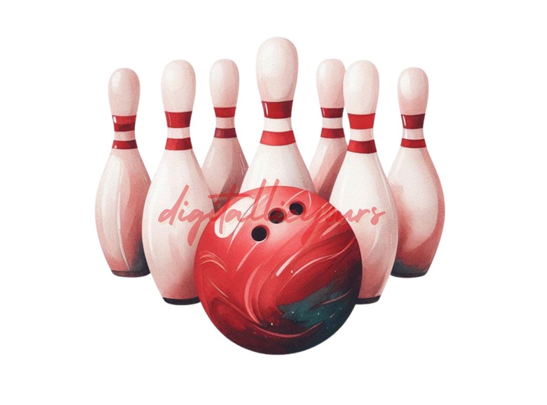 Bowling Watercolor Clip Art,bowling Clipart,bowling Clip Art,bowling ...