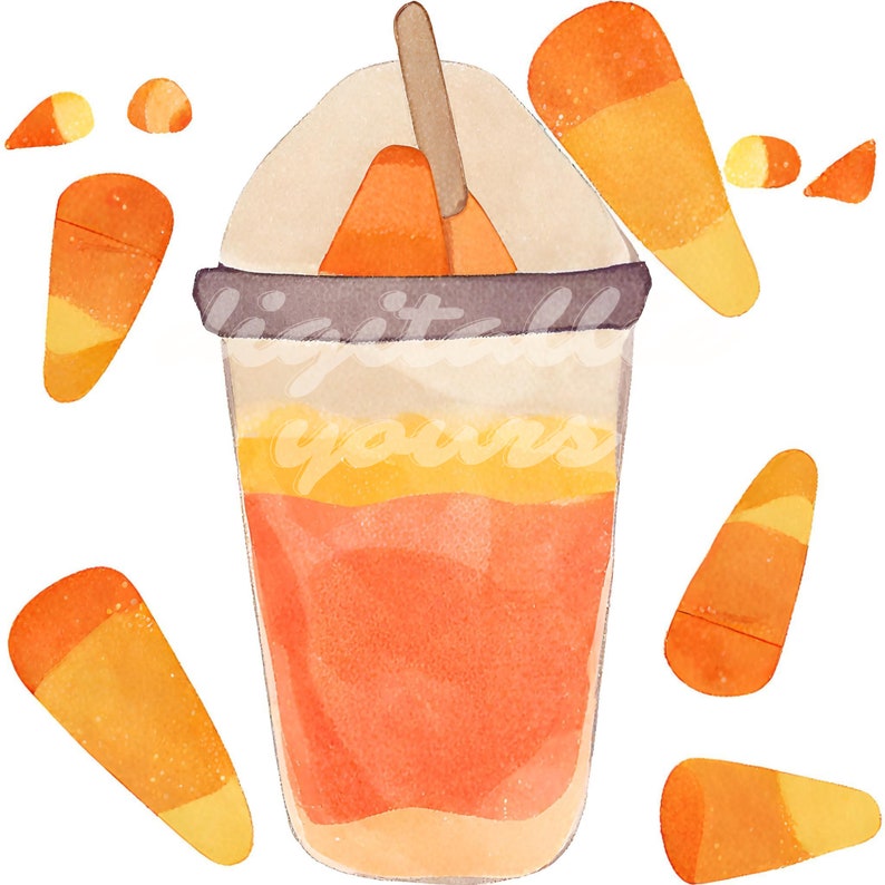 Watercolor Candy Corn Clipart, Candy Corn Clipart, Candy Corn Clip Art ...