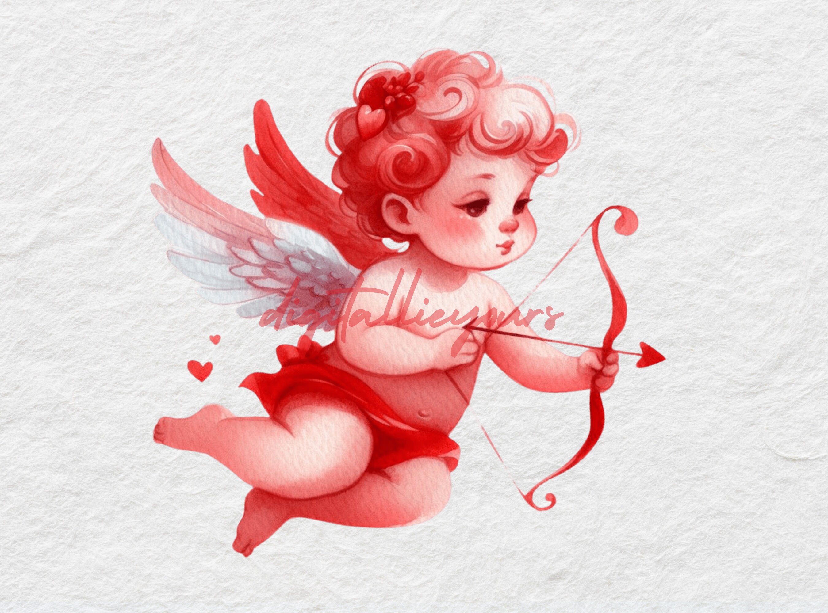 Cupid Bow and Arrow Clip Art, Valentine's Day Clip Art, Valentine's Day ...