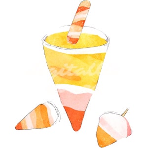 Watercolor Candy Corn Clipart, Candy Corn Clipart, Candy Corn Clip Art ...