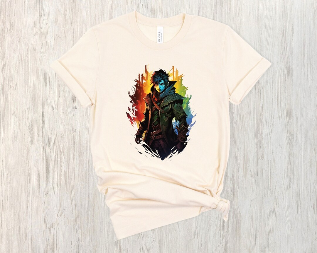 Dnd Character Tshirt Male Elf Ranger Half-elf Halfling Gnome - Etsy