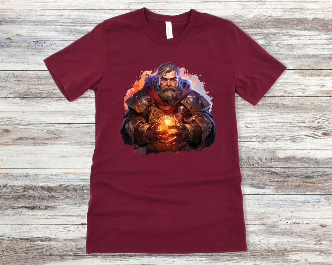 Male Dwarf Cleric Human Fighter Paladin Dnd Character Tshirt D&D Shirt ...
