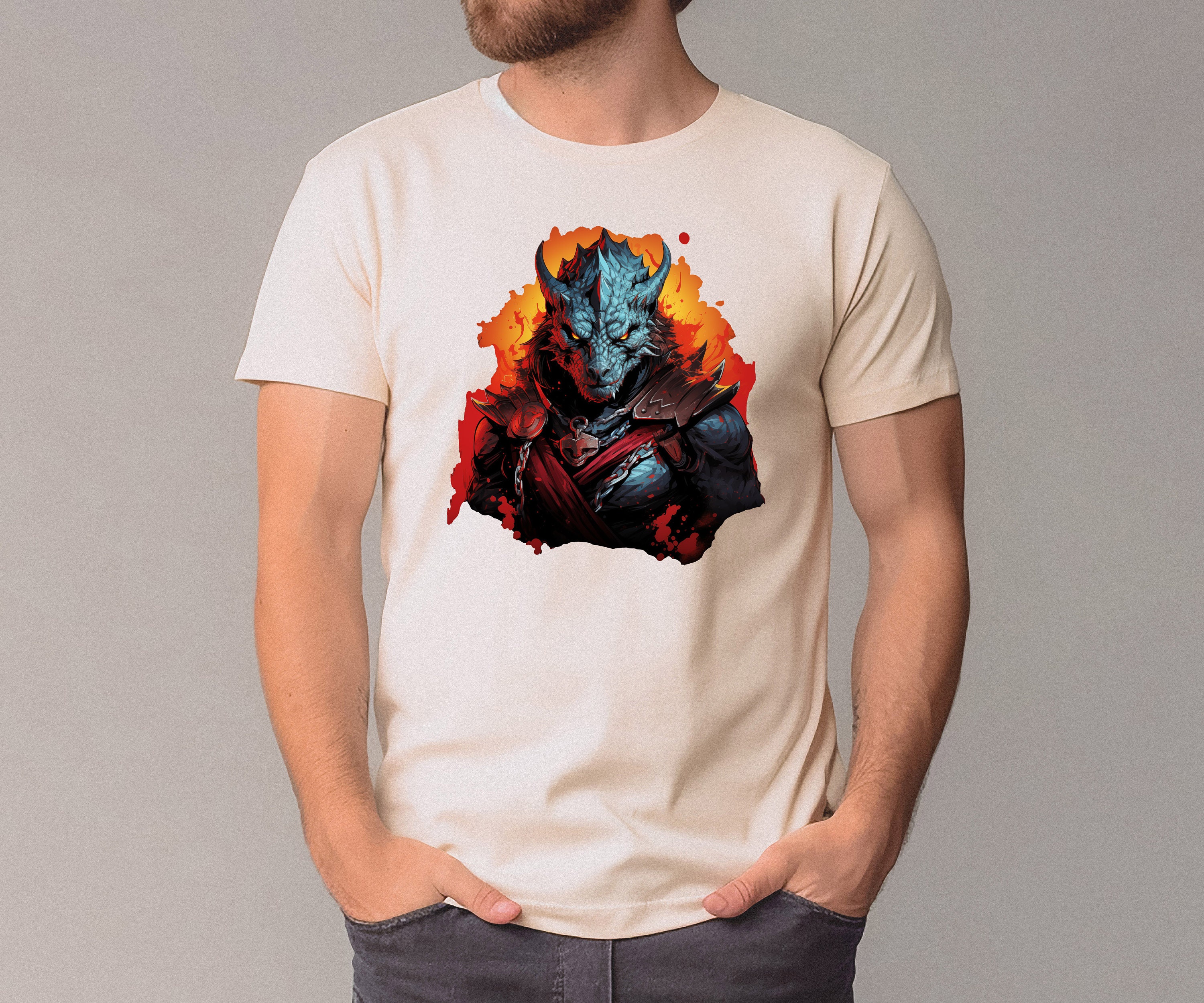 Male Blue Dragonborn Warlock Silver White Fighter Ranger Dnd Character ...