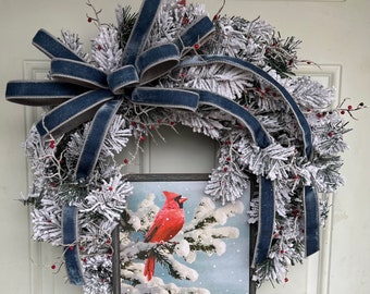 Cardinal Wreath - Etsy