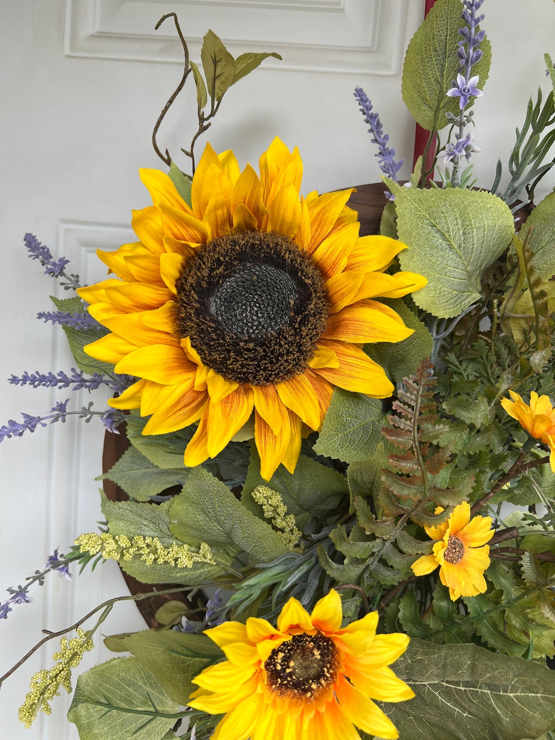 Sunflower Wagon Wheel Wreath - Etsy