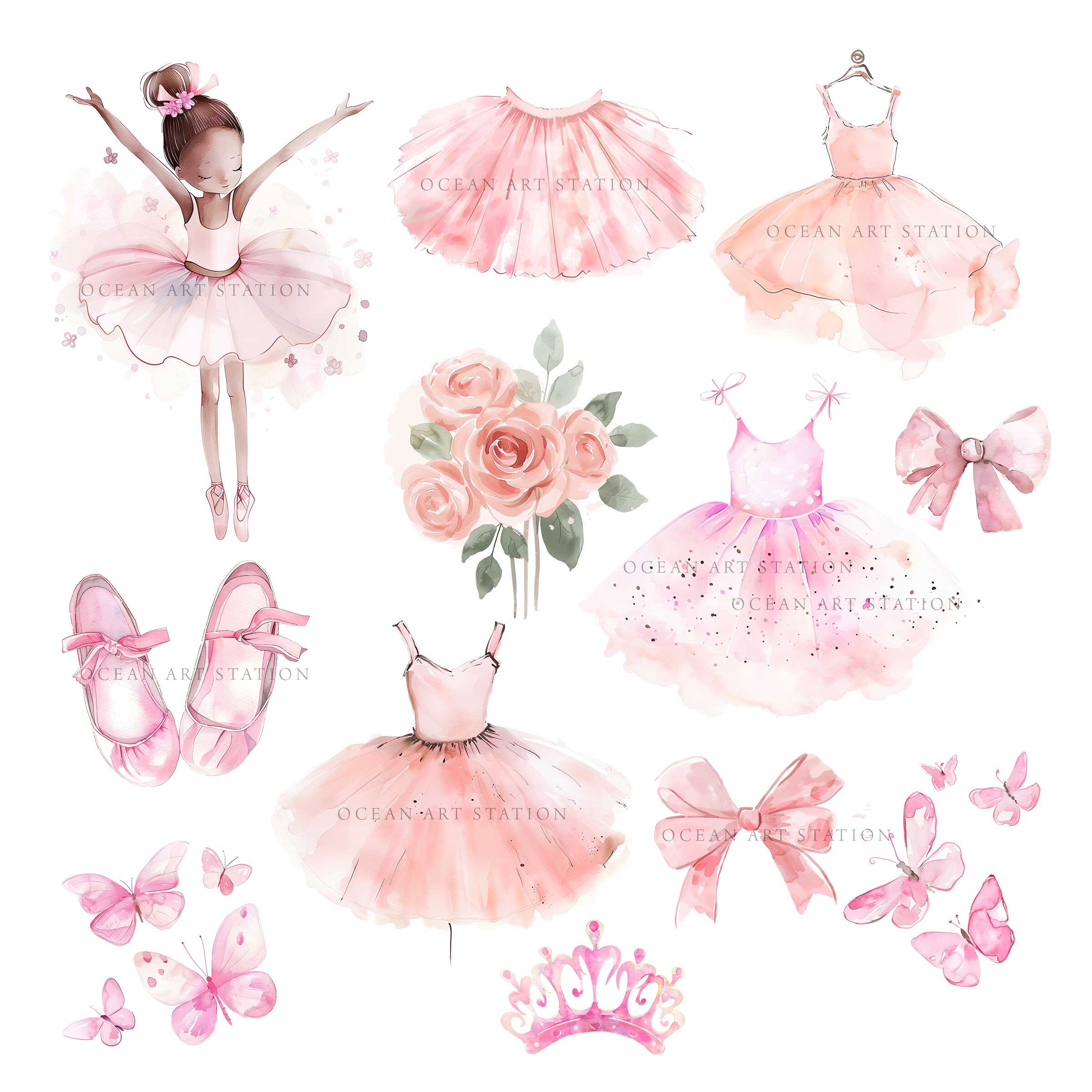 Ballerinas Clipart, Pink Ballerina Png, Cute Ballet Clipart, Swan Lake ...