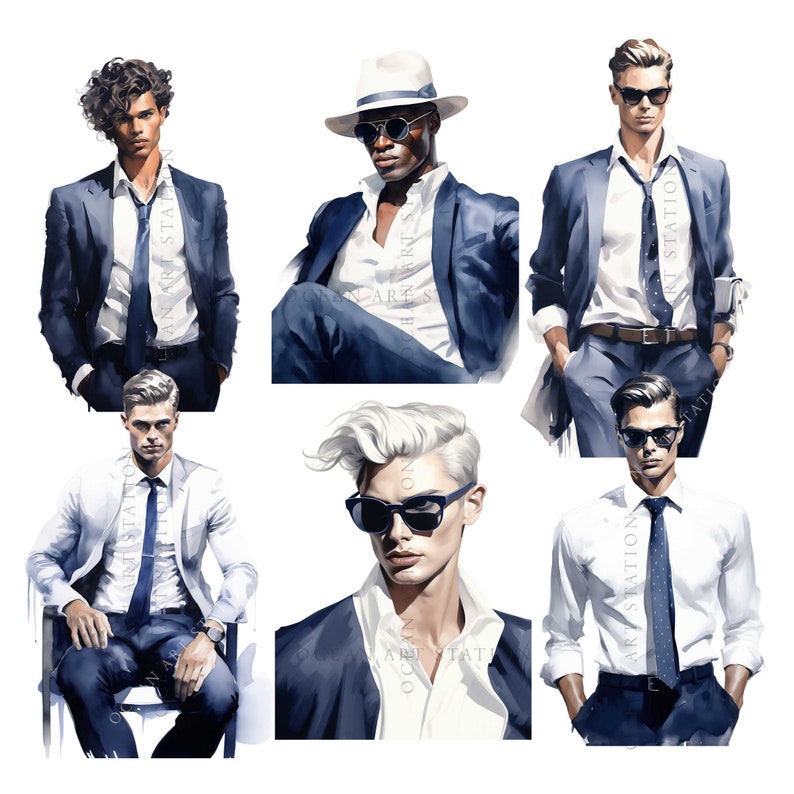 Fashion Men Clipart, Boss Man Clipart Png, Handsome Man Fashion Model ...