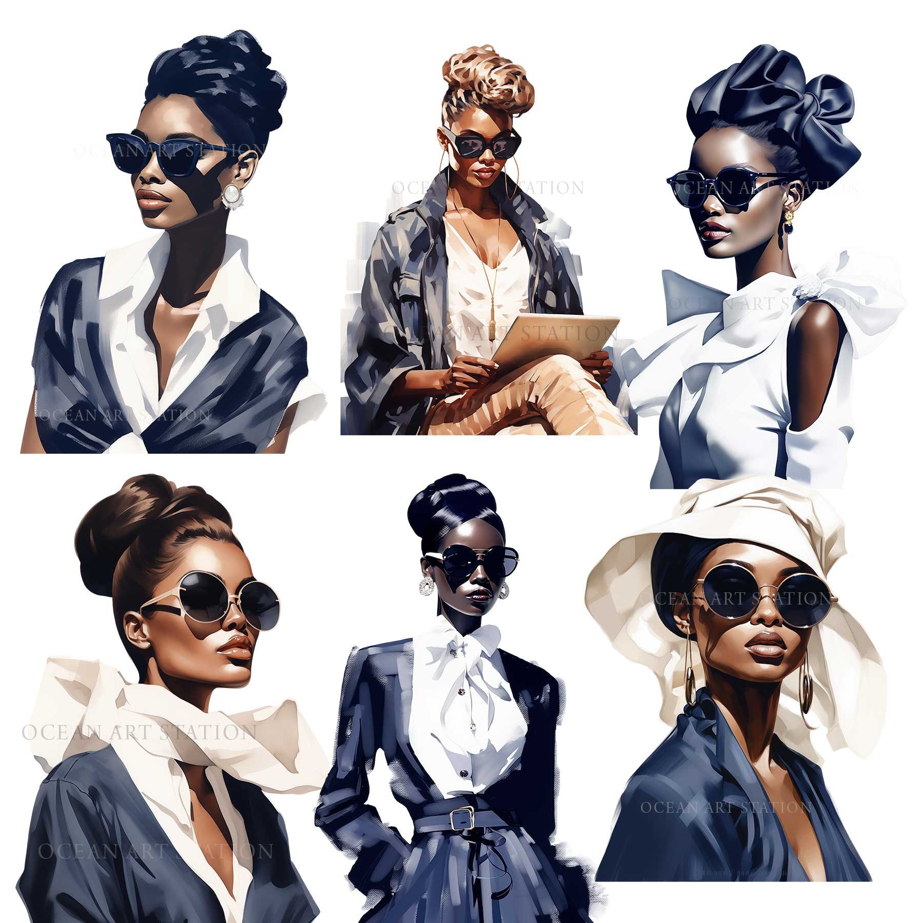 Black Girl Fashion Clipart, Black Fashion Models, Black Boss Girl ...