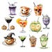 Halloween Cocktails Clipart Watercolor, Halloween Drinks Clipart ...