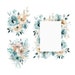 Teal Flowers Clipart, Teal Bouquets Png, Turquoise Flowers Clipart ...