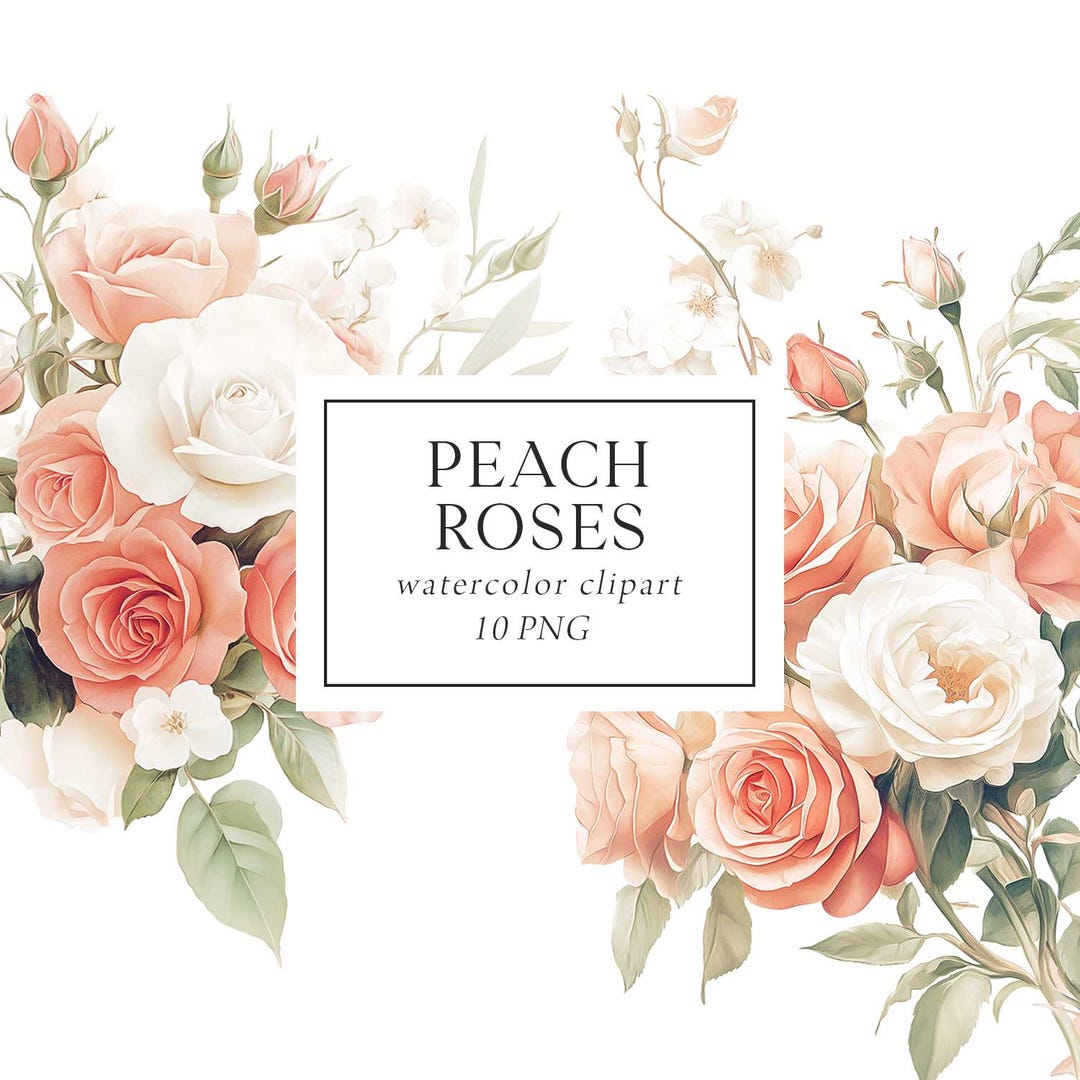 Peach Floral Clipart, Peach Floral Bouquets, Peach Wedding Bouquets ...