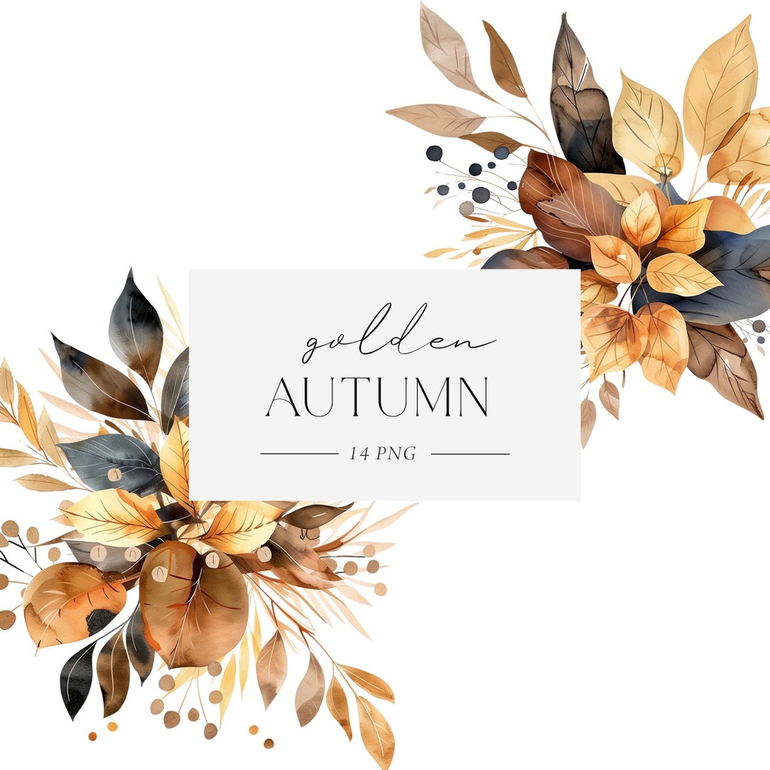 Fall Floral Clipart, Fall Bouquets Clipart, Autumn Floral Clipart, Boho ...