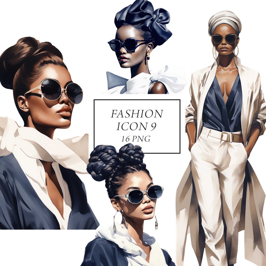 Black Girl Fashion Clipart, Black Fashion Models, Black Boss Girl ...