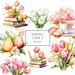 Spring Clipart, Tulips Clipart, Spring Floral Clipart, Floral Vases ...