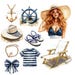 Nautical Clipart, Sailor Girl Clipart, Nautical Fashion Girl, Summer ...