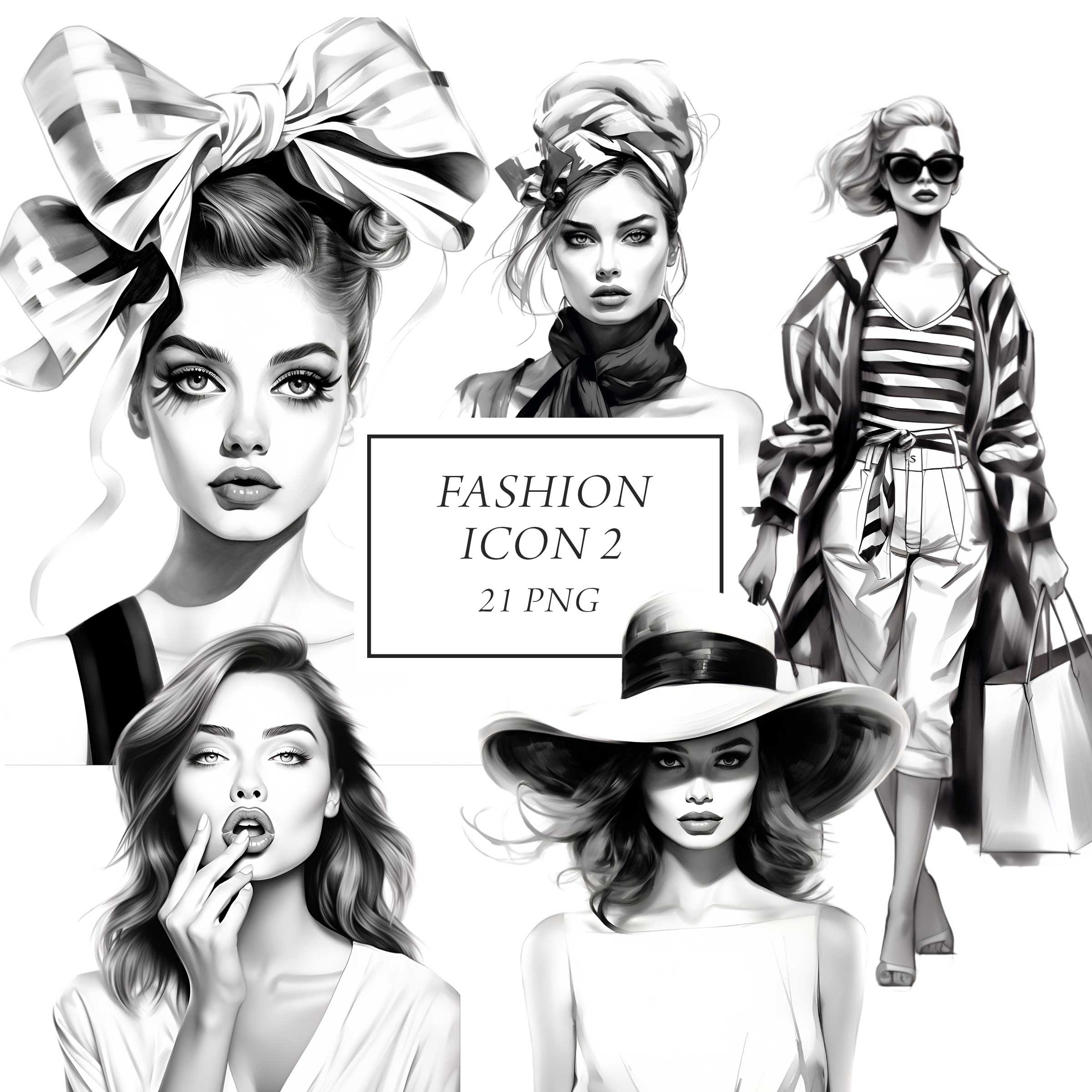 Fashion Clipart, Glamour Clipart, Fashion Model Girls Clipart ...