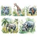 Jungle Animals Clipart, Jungle Clipart Watercolor, Safari Animals ...