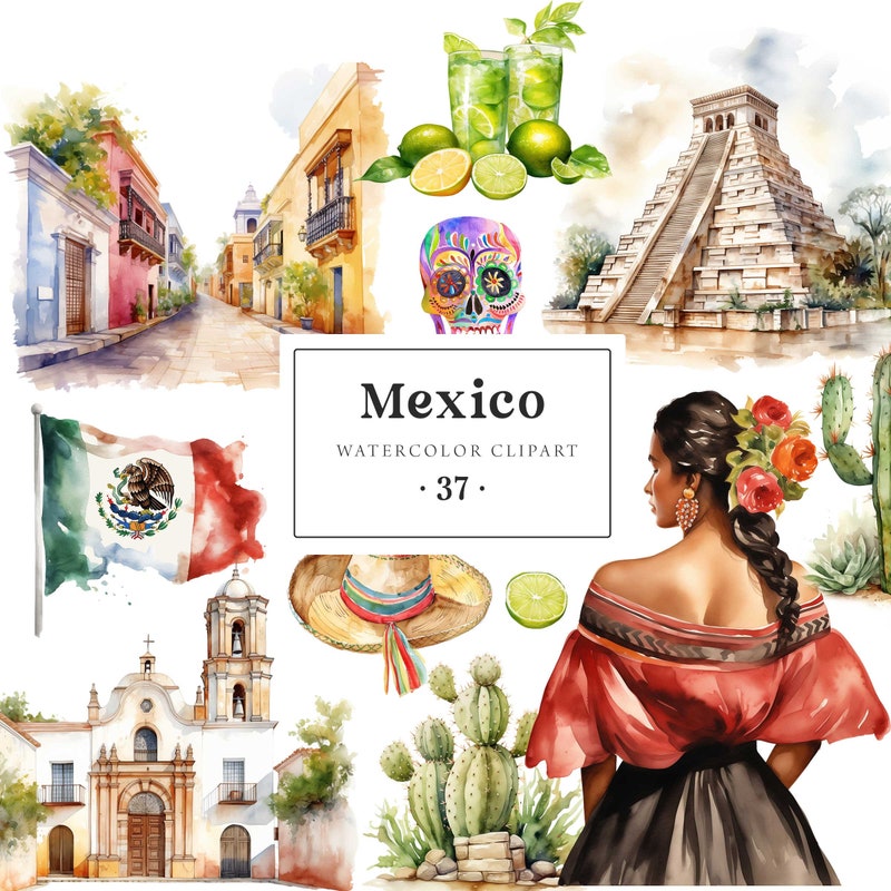 Mexico Clipart - Etsy