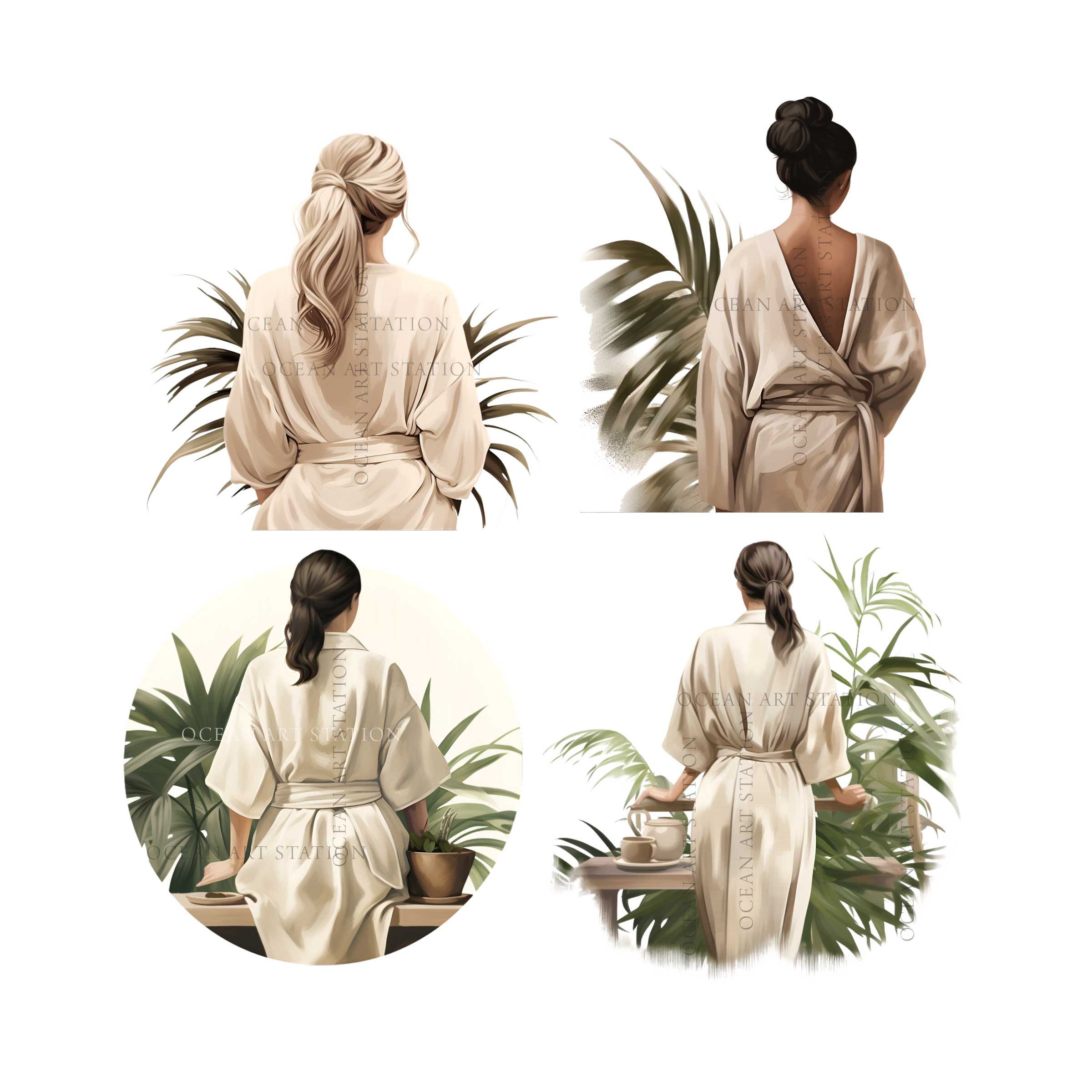 Spa Clipart, Self Care Clipart, Zen Clipart, Cosmetics Clipart, Relax ...