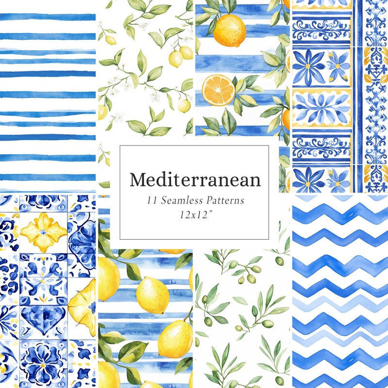 Mediterranean Pattern Design - Etsy UK
