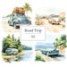 Road Trip Clipart, Travel Clipart Watercolor, Camping Clipart ...