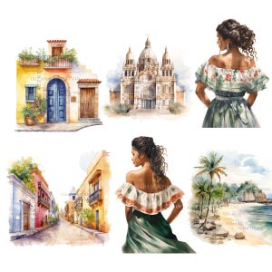 Mexico Clipart Watercolor, Mexican Fiesta Clipart, Cinco De Mayo ...