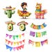 Cute Mexican Clipart, Cute Fiesta Clipart, Watercolor, Mexican Fiesta ...