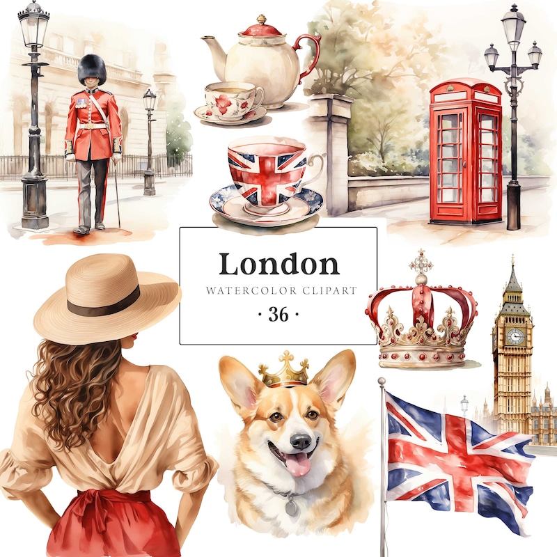 London Clipart - Etsy
