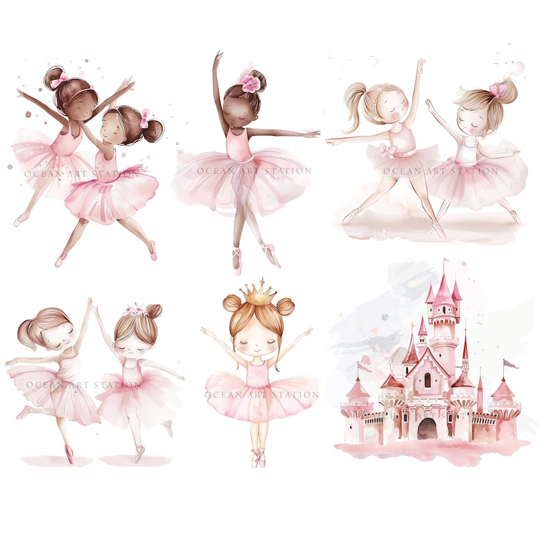 Ballerinas Clipart, Pink Ballerina Png, Cute Ballet Clipart, Swan Lake ...