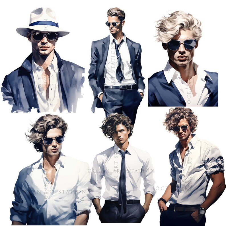 Fashion Men Clipart, Boss Man Clipart Png, Handsome Man Fashion Model ...