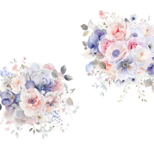 Pastel Flowers Clipart, Spring Bouquets Png, Pastel Spring Flowes ...