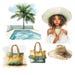 Summer Vacation Clipart, Pool Party Clipart, Beach Girls Clipart ...