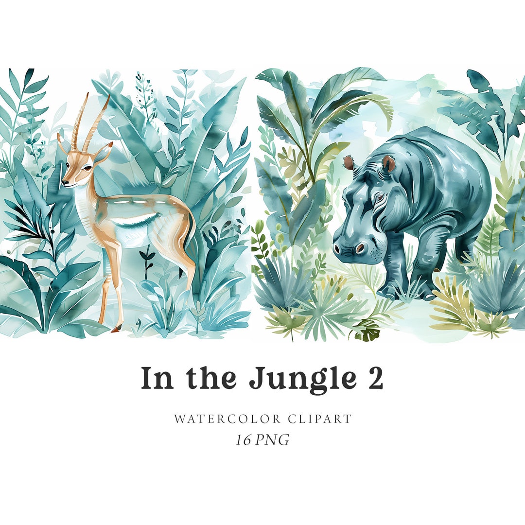 Jungle Animals Clipart, Safari Animals Clipart, Jungle Clipart ...