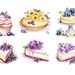 Desserts Clipart Watercolor, Cupcakes Clipart, Pastry Clipart ...