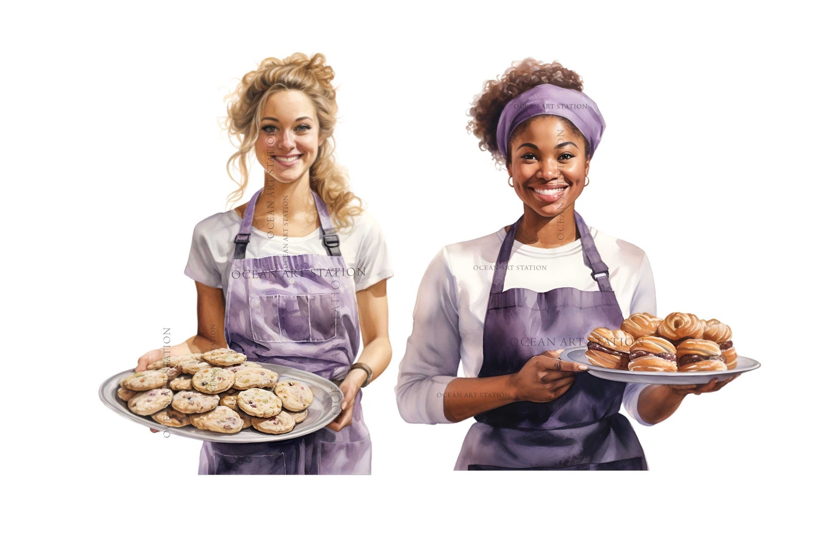 Bakery Clipart, Baking Clipart Watercolor, Desserts Cooking Clipart ...