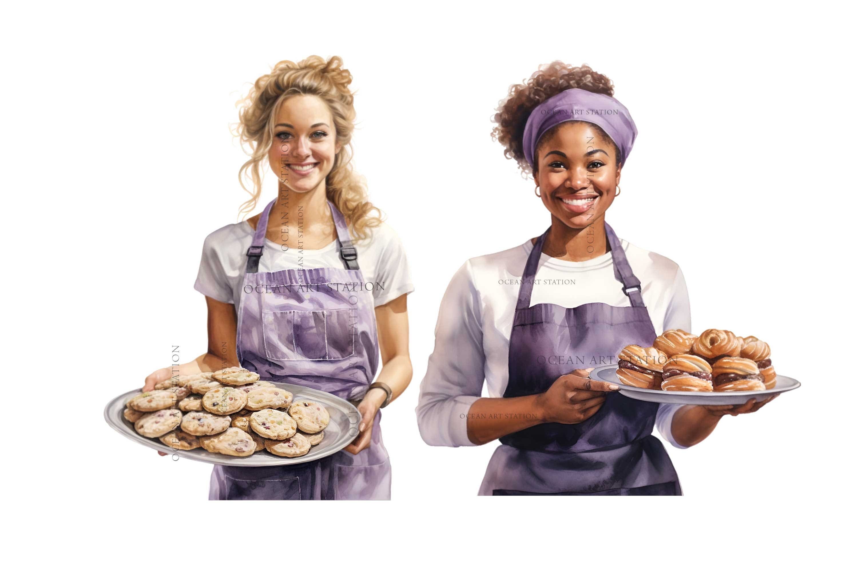 Bakery Clipart, Baking Clipart Watercolor, Desserts Cooking Clipart ...