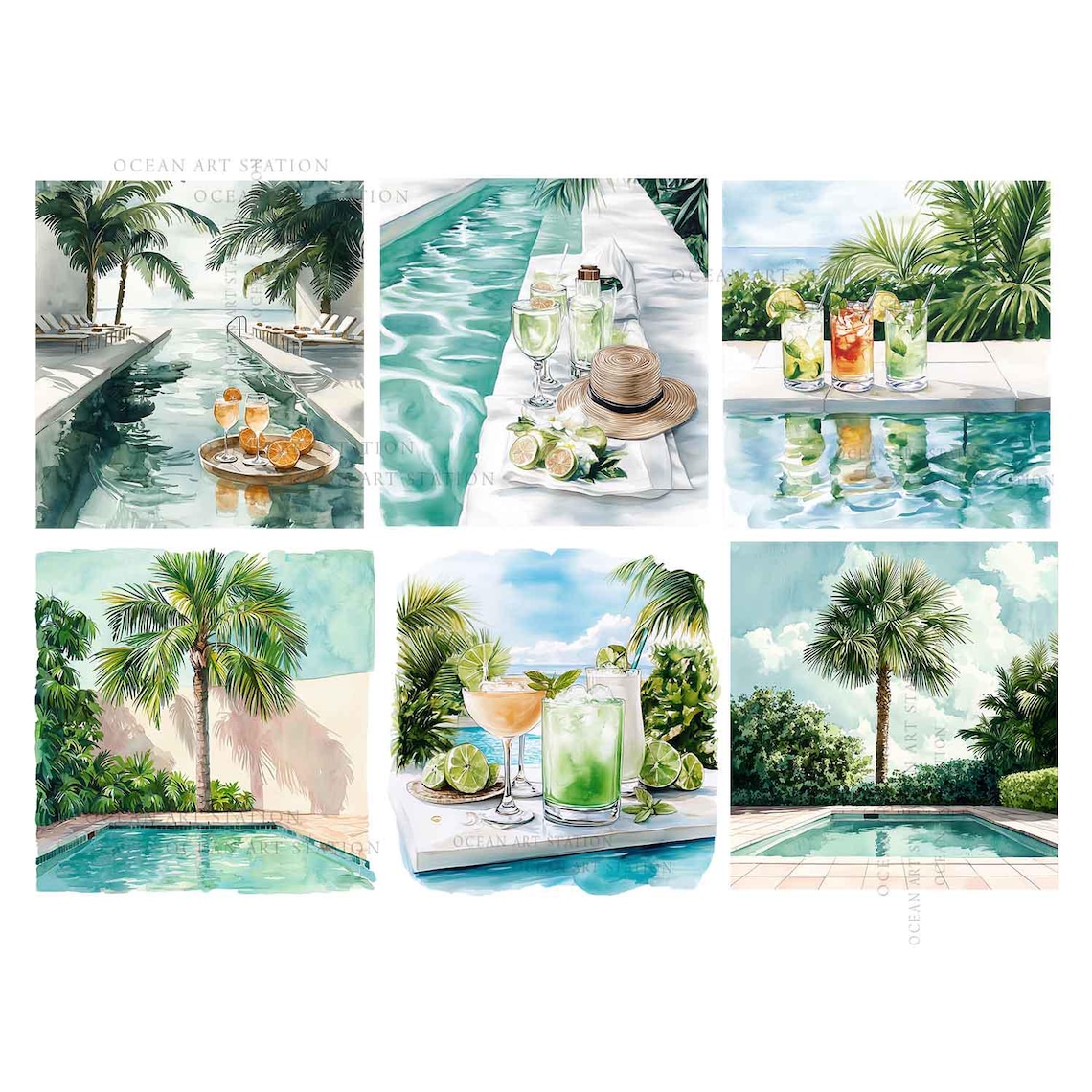 Summer Vacation Clipart, Pool Party Clipart, Beach Girls Clipart ...