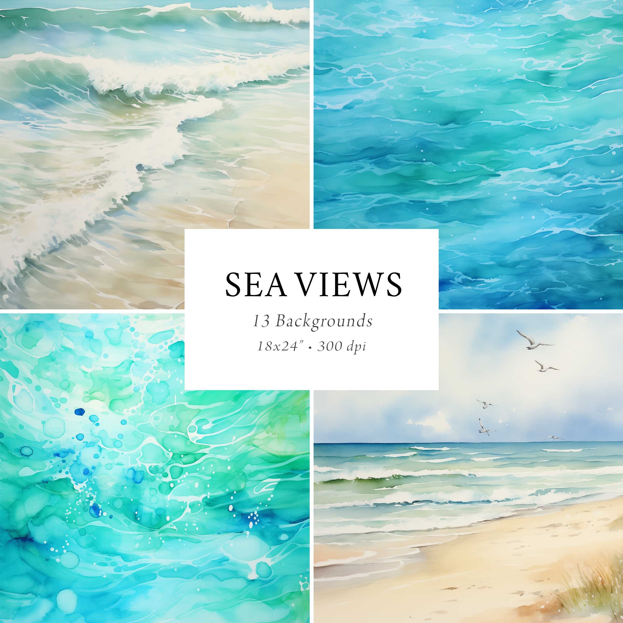 Beach Digital Papers, Beach Backgrounds, Sea Water, Ocean Views, Beach ...