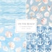 Beach Seamless Patterns, Pastel Beach Digital Papers, Sea Shell ...